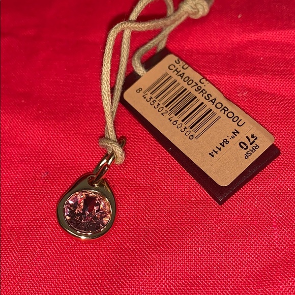 UNO de 50 | Jewelry | Uno De 5 Pink Crystal Gold Pendant | Poshmark
